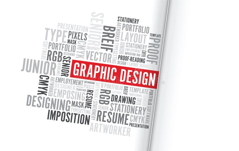 Graphic Design Word Background Stock Vector - Illustration of designer ...