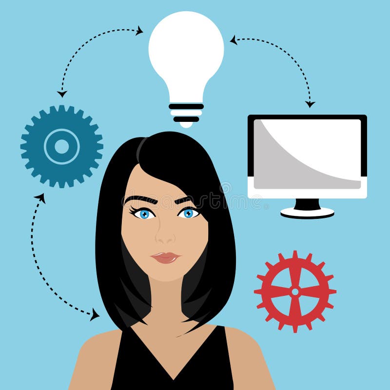 Graphic Design Work Occupation, Stock Illustration - Illustration of ...