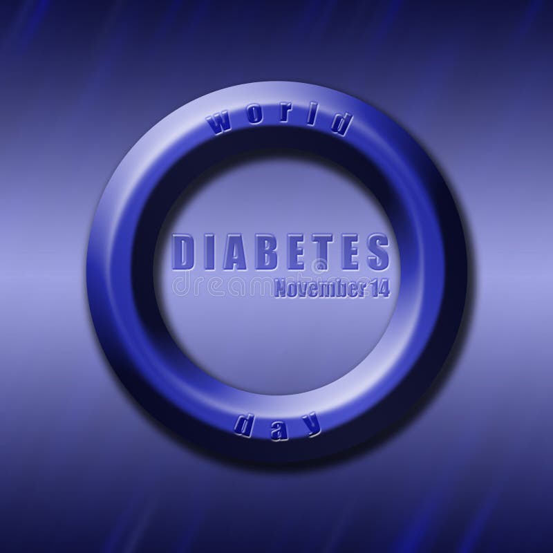 World Diabetes Day Awareness with Blue Human Icon Circle and Blood Drop ...