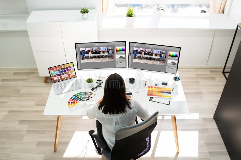 Graphic Designer Artist Working Stock Image - Image of game, artist ...