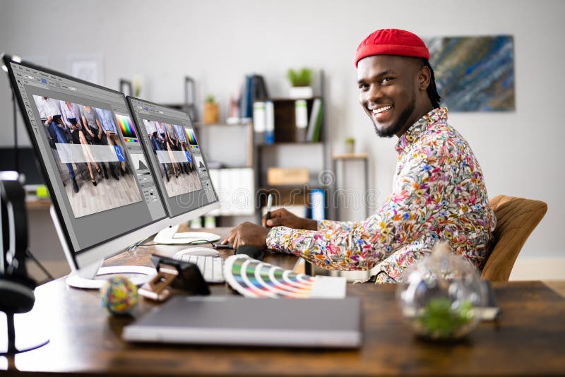 Graphic Designer Artist Working Stock Image - Image of tournament ...