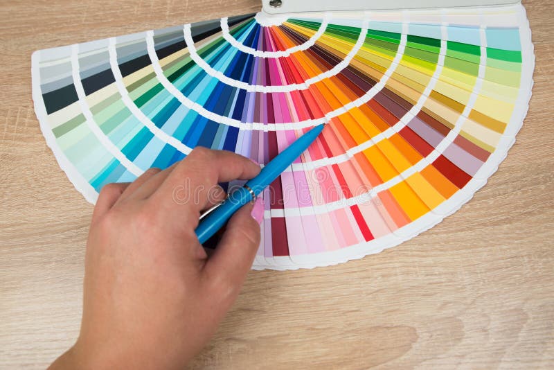 Bright Samples of Color Palette Stock Image - Image of colour, book ...
