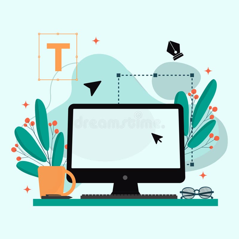 Graphic Designer Digital Graphic Drawing Tool Flat Design Illustration ... Graphic Designer Digital Graphic Drawing Tool Flat Design Illustration ...