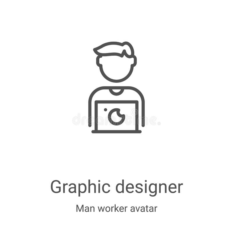 Graphic Designer Icon Vector From Professions And Occupation Collection Thin Line Graphic