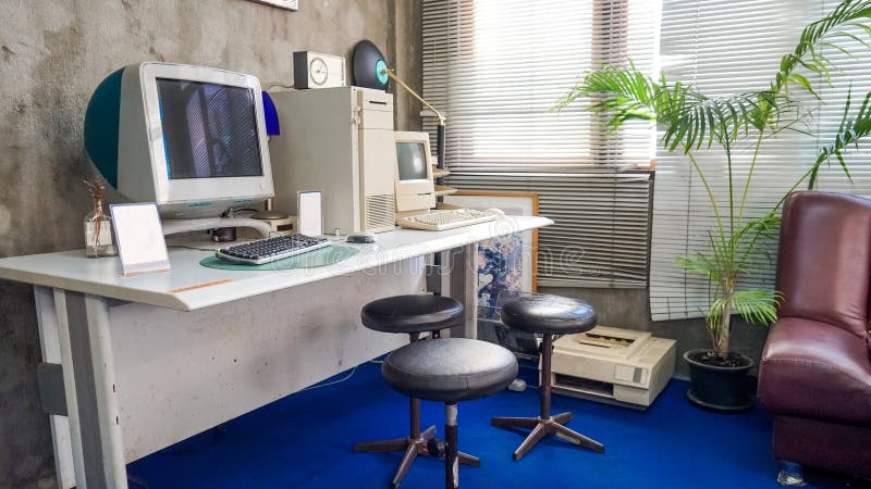 Graphic Designer S Desk in Modern Design Studio, Interior View. the ...
