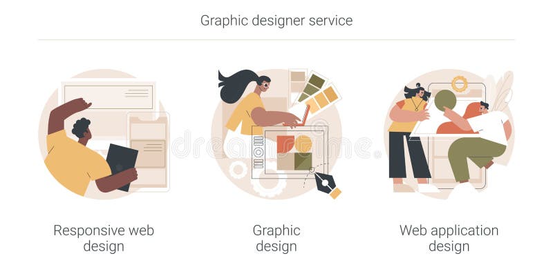 Graphic Designer Service Abstract Concept Vector Illustrations. Stock ...