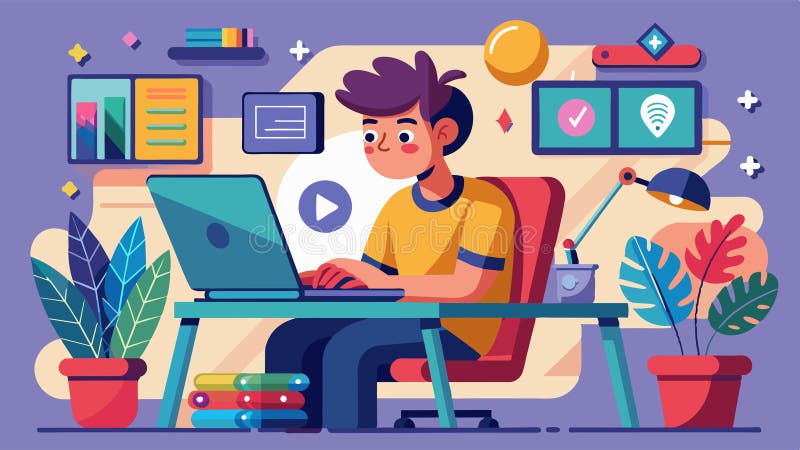 Graphic Designer Work on Computer Laptop and with Graphic Drawing Pen ...