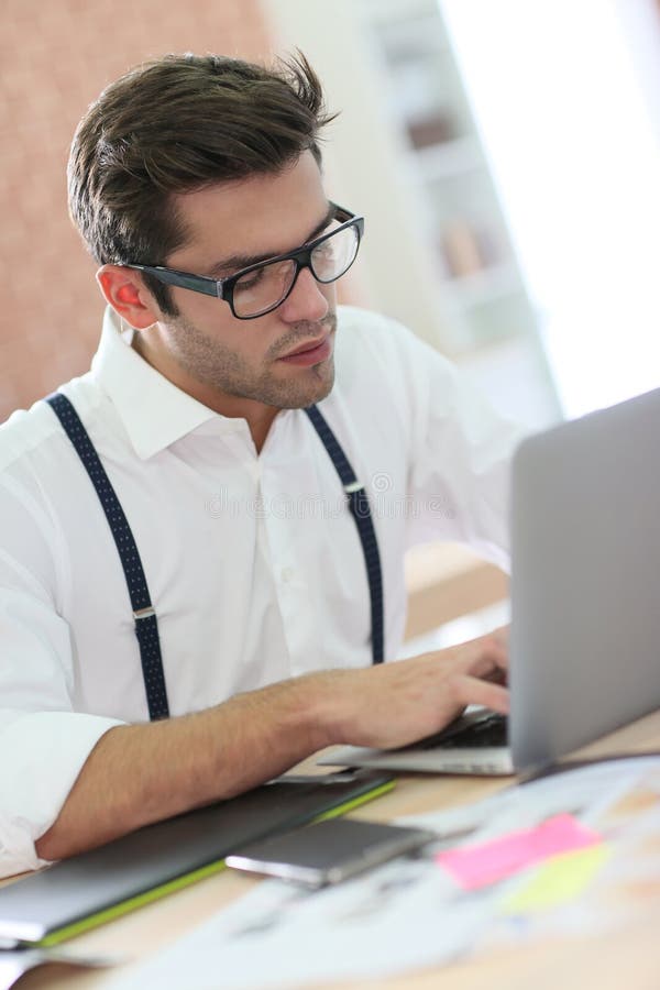 Graphic designer at work stock image. Image of graphic - 46945023