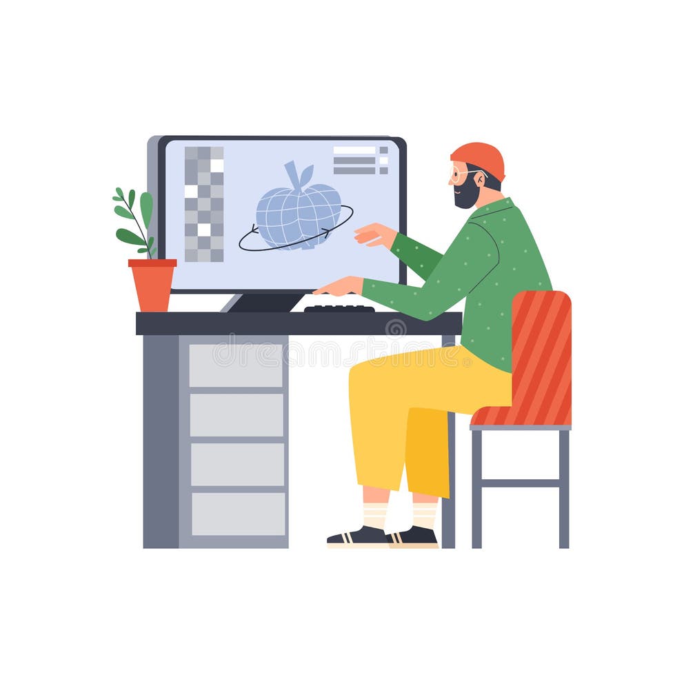 White 3d Man Computer Pc Monitor Stock Illustrations – 173 White 3d Man ...