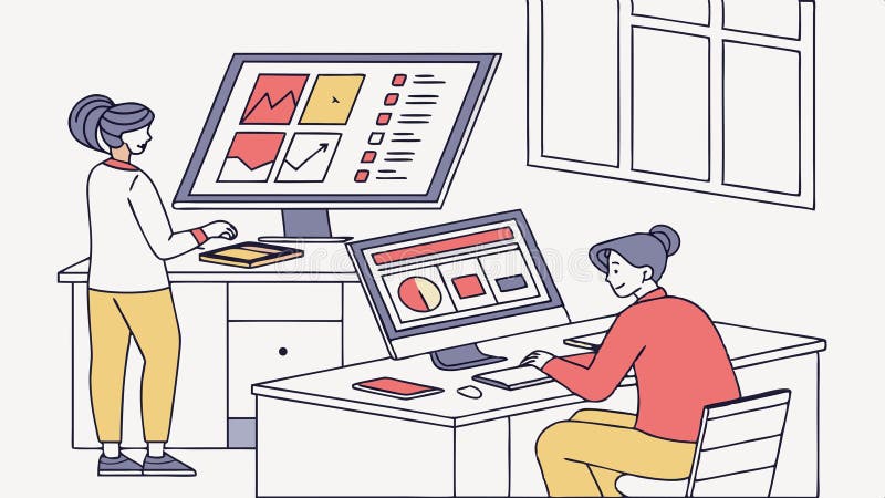 Graphic Designer at Work, Digital Art and Creative Profession Vector ...