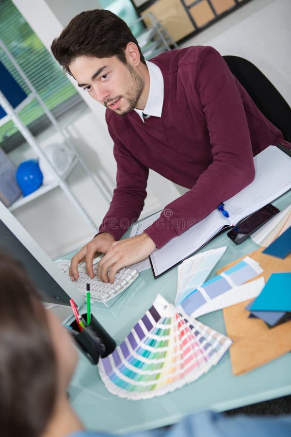 Graphic Designer Working on Creative Project Stock Image - Image of ...