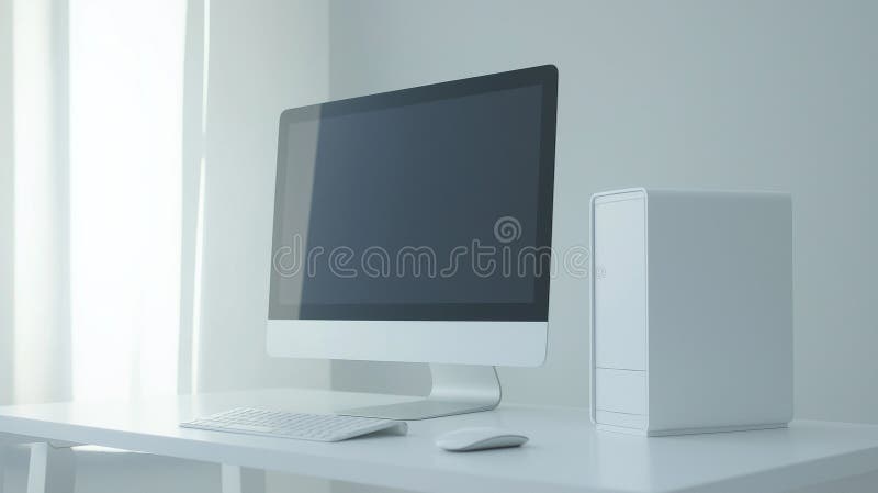 Graphic Designer Workplace with Computer Monitor in Office Stock Photo ...