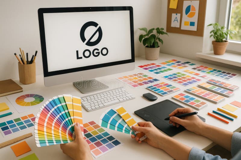 Designer Workspace Color Palette Logo Design Stock Illustrations – 57 Designer Workspace Color ...