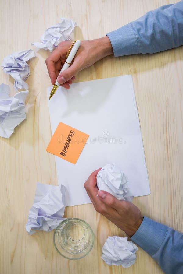 Graphic Designer Writing Business on Sticky Note Stock Image - Image of ...