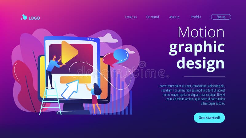 Motion Graphic Design Abstract Concept Vector Illustration. Stock ...