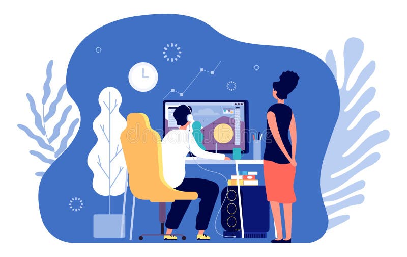 Digital Artist Working on Project, Art Being Created, Artist at Work ...