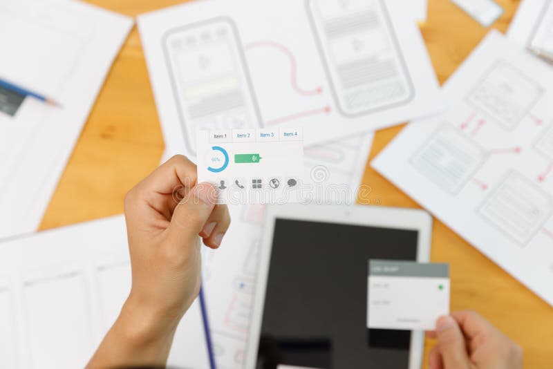 Graphic Designers Work Together with UX UI Designer Planning ...