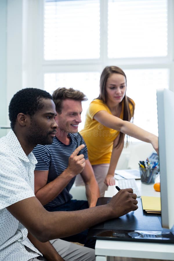 Portrait of Smiling Graphic Designer Standing with Arms Crossed Stock ...