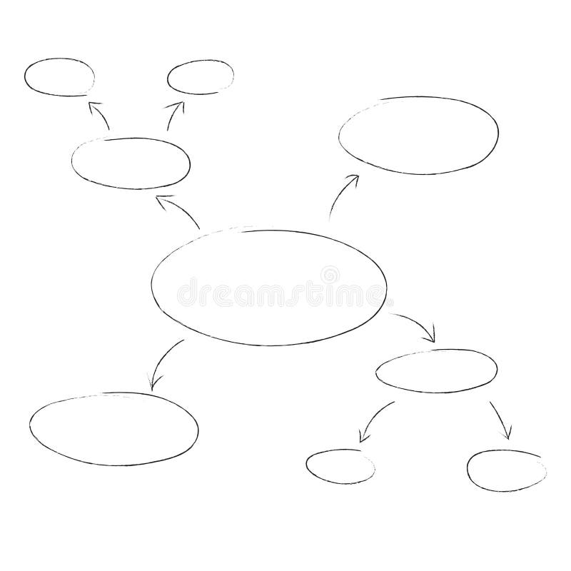 Graphic Diagram, Organizational Chart. Hand Drawn of Mind Map or Flow ...
