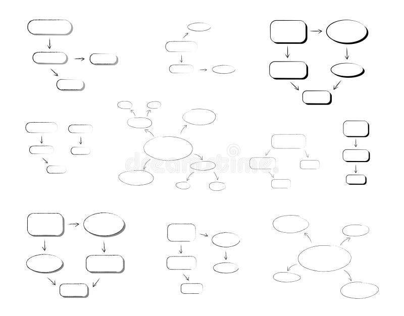Graphic Diagram, Organizational Chart. Hand Drawn of Mind Map or Flow ...
