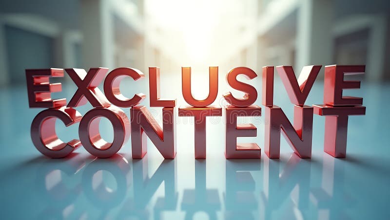 Bold Typography Featuring the Words Exclusive Content in a Contemporary ...