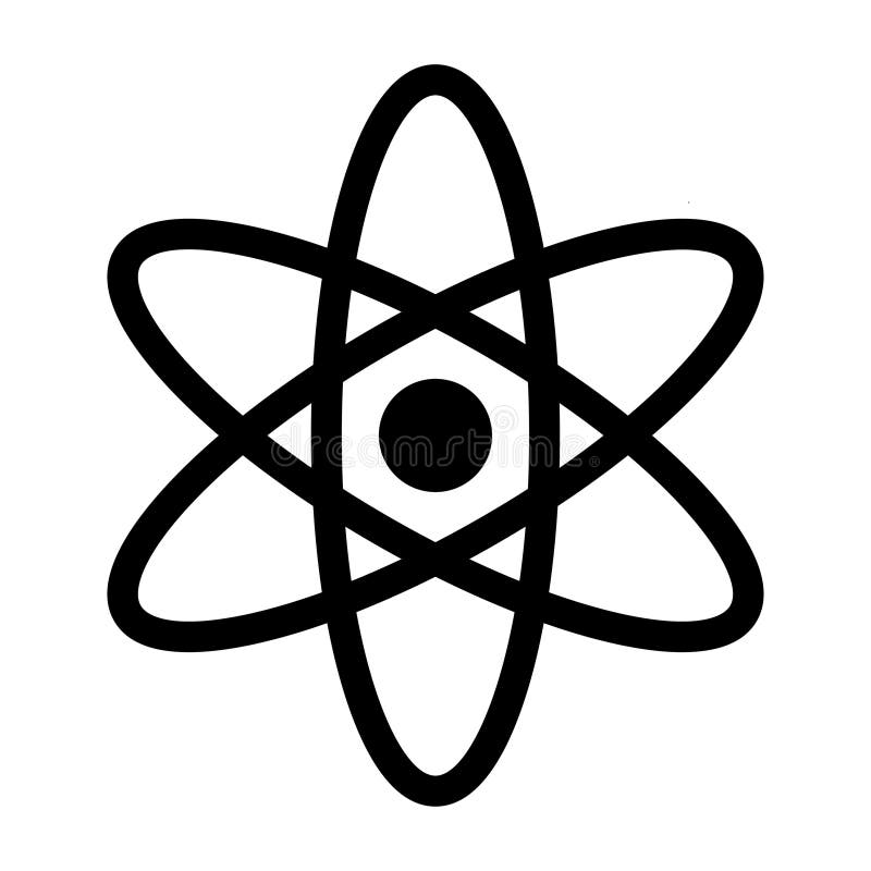 Symbol Representing Atomic Structure and Science Stock Illustration ...