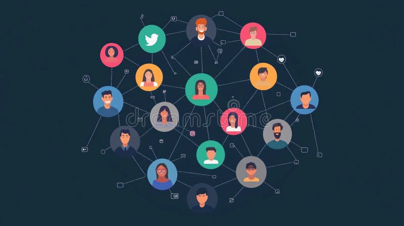 Social Network Representation Illustrating Connections among Diverse ...