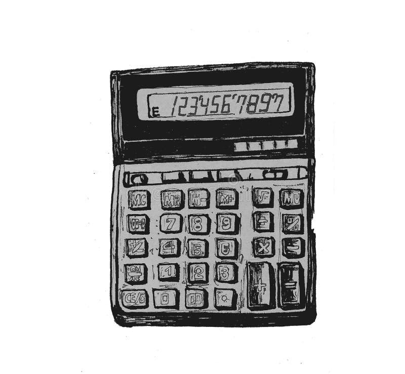 Drawing and calculator stock image. Image of building - 12302337