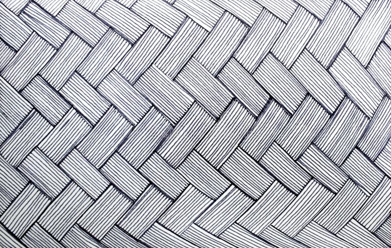 Graphic Drawing Handmade in Black Ink on White Stock Illustration ...