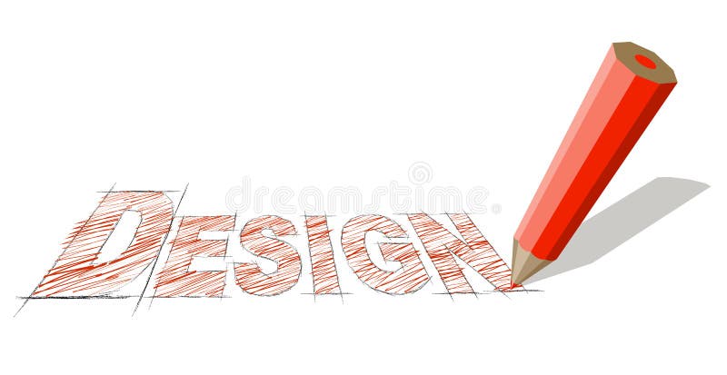 Graphic Drawing Pencil Word Design Stock Vector - Illustration of blank ...