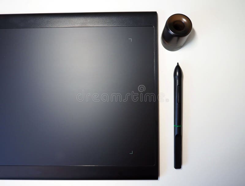 Graphic Drawing Tablet, Details and Close-up. Drawing and Using a ...