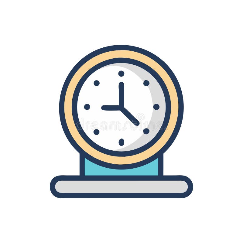 Elegant Desk Clock Graphic stock vector. Illustration of time - 351523441