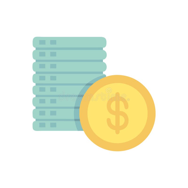 Elegant Coin Stack Graphic stock illustration. Illustration of savings ...