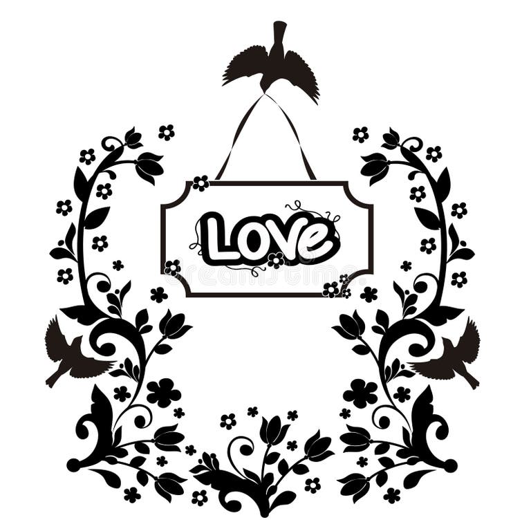 Graphic Element Flourishes with Birds 2 Stock Vector - Illustration of ...