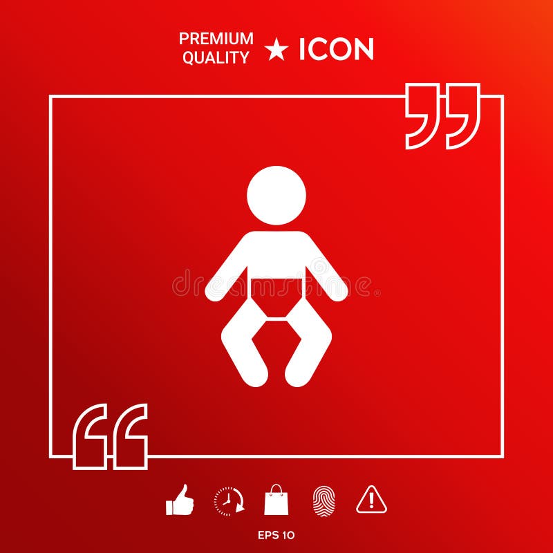 Baby symbol icon stock vector. Illustration of sign - 108553610