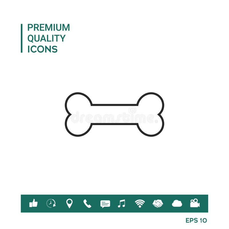 Bone line icon stock vector. Illustration of orthopedic - 109319256