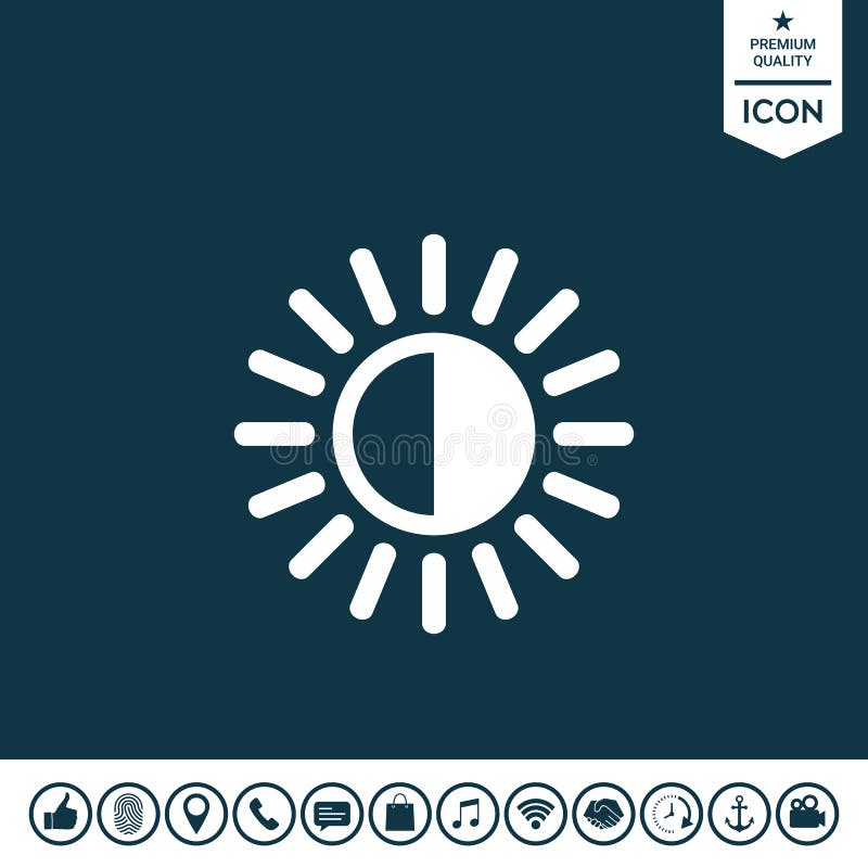 Brightness symbol icon stock vector. Illustration of collection - 107004647