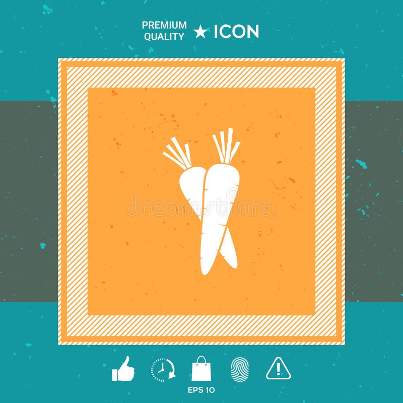 Carrots symbol icon stock vector. Illustration of root - 107102671