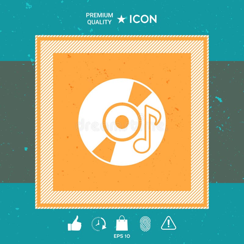 CD, DVD with Music Symbol Icon Stock Vector - Illustration of notes ...