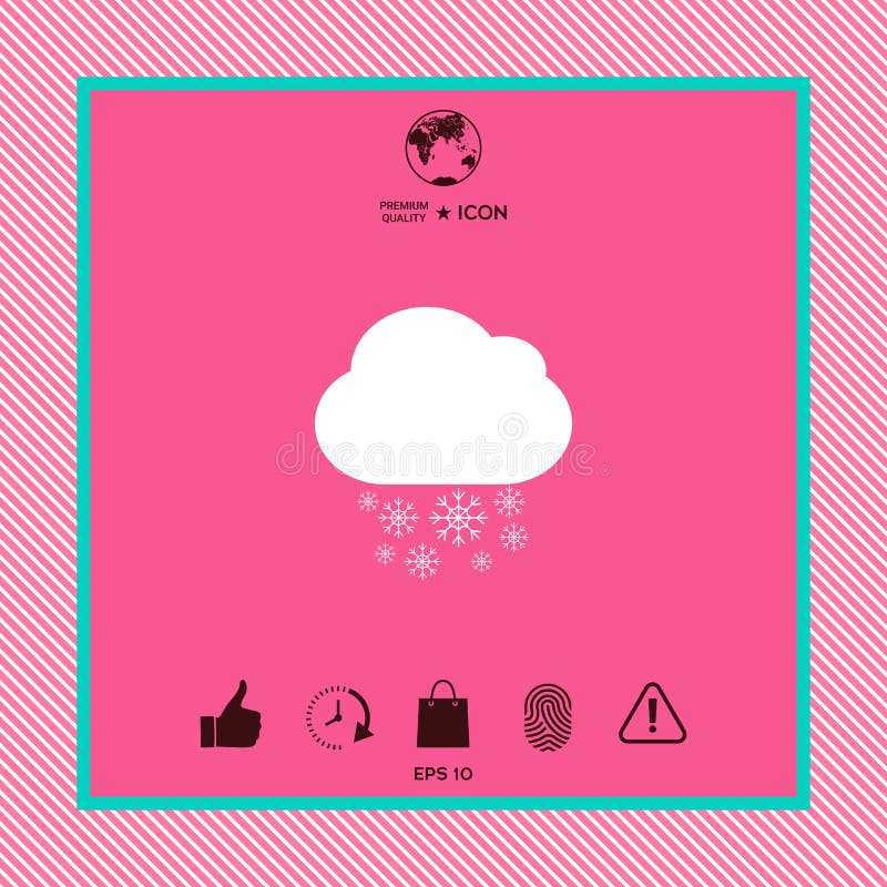 Cloud snow icon stock vector. Illustration of icon, shape - 106611577