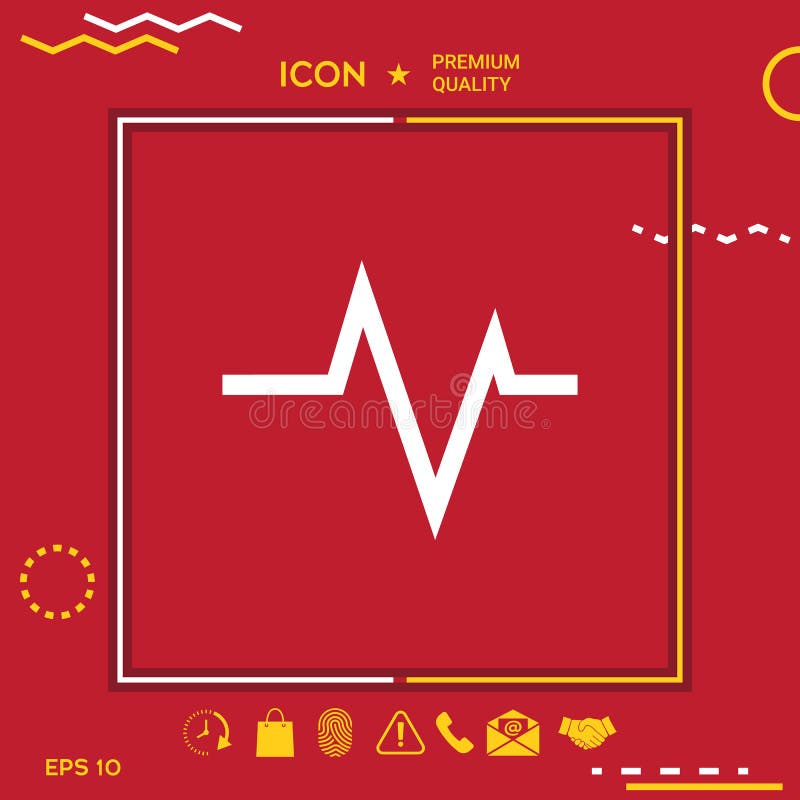 ECG Wave - Cardiogram Symbol. Medical Icon Stock Vector - Illustration ...