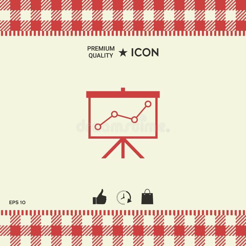 Flip-chart, Projection Screen with a Graph. Stock Vector - Illustration ...