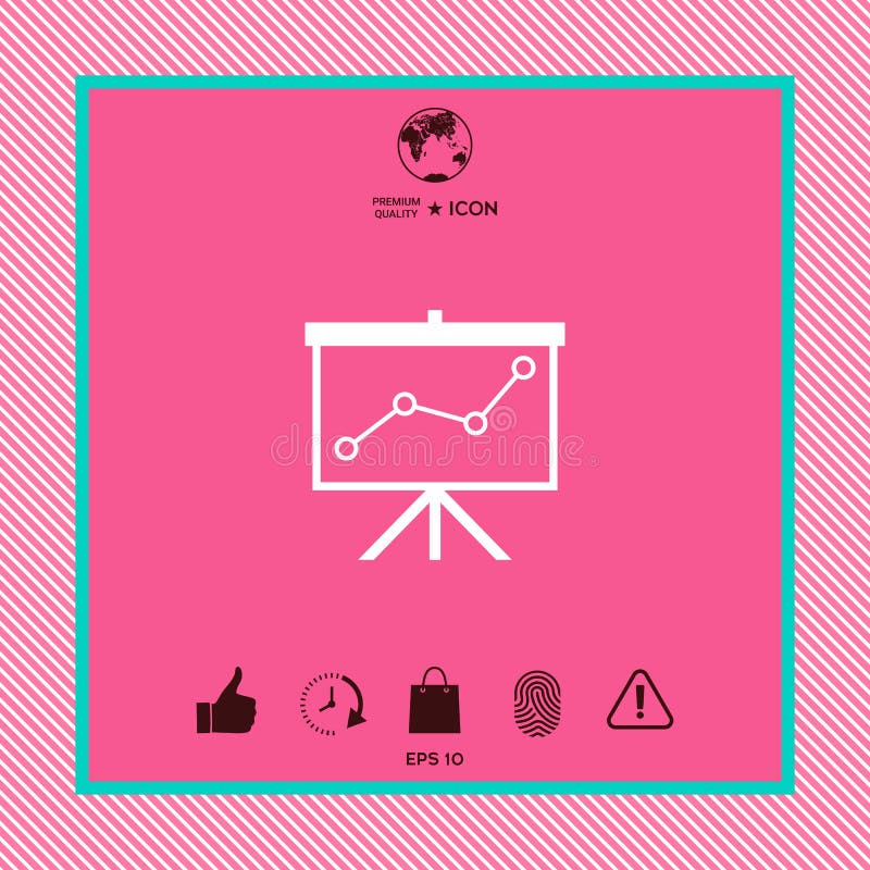 Flip-chart, Projection Screen with a Graph. Stock Vector - Illustration ...