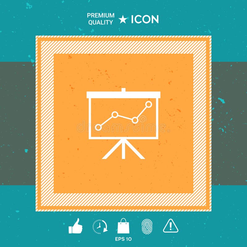 Flip-chart, Projection Screen with a Graph. Stock Vector - Illustration ...