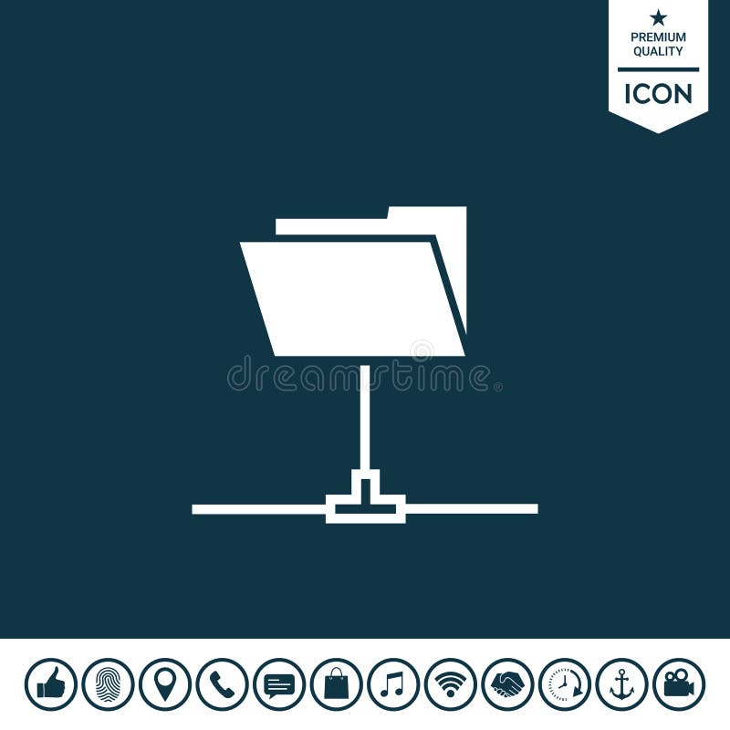 Folder sharing icon stock vector. Illustration of cloud - 107005464