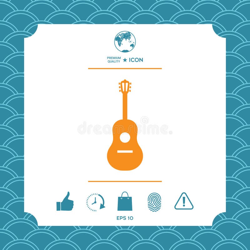 Guitar symbol icon stock vector. Illustration of badge - 106053780