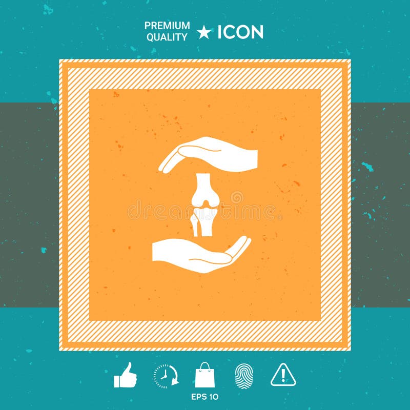 Hands Holding Knee-joint - Protection Symbol Stock Vector ...