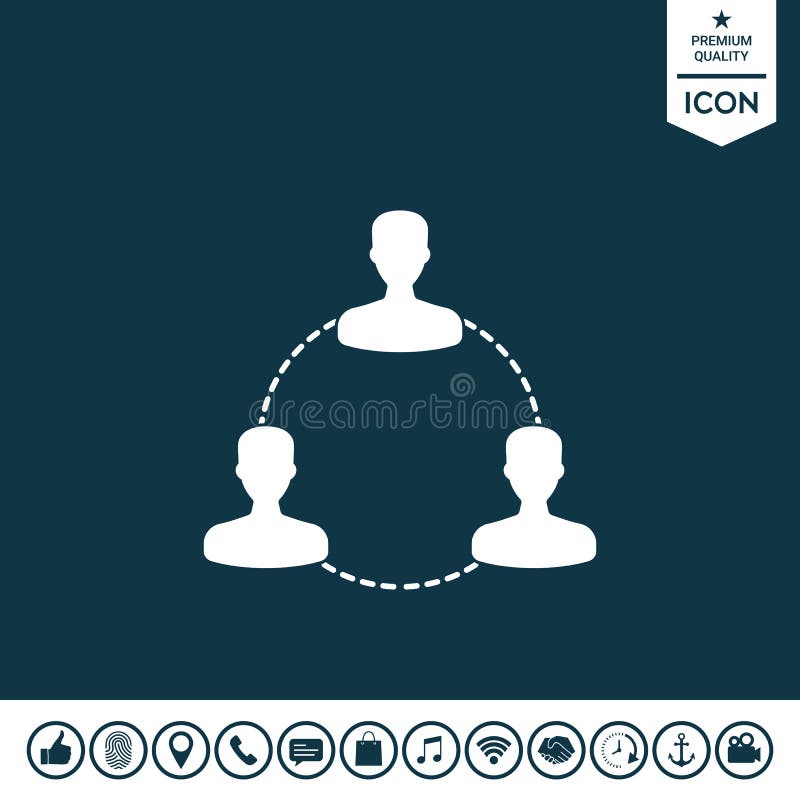Human Connection Symbol, Icon Stock Vector - Illustration of button ...