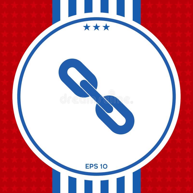 Link chain symbol icon stock vector. Illustration of linked - 107510810