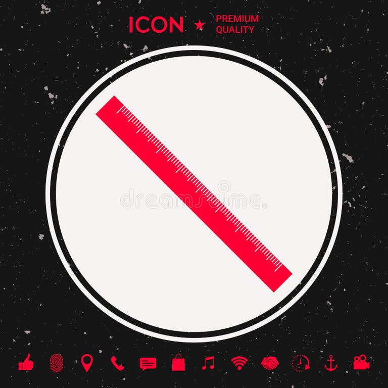 The long ruler icon stock vector. Illustration of rate - 107627988
